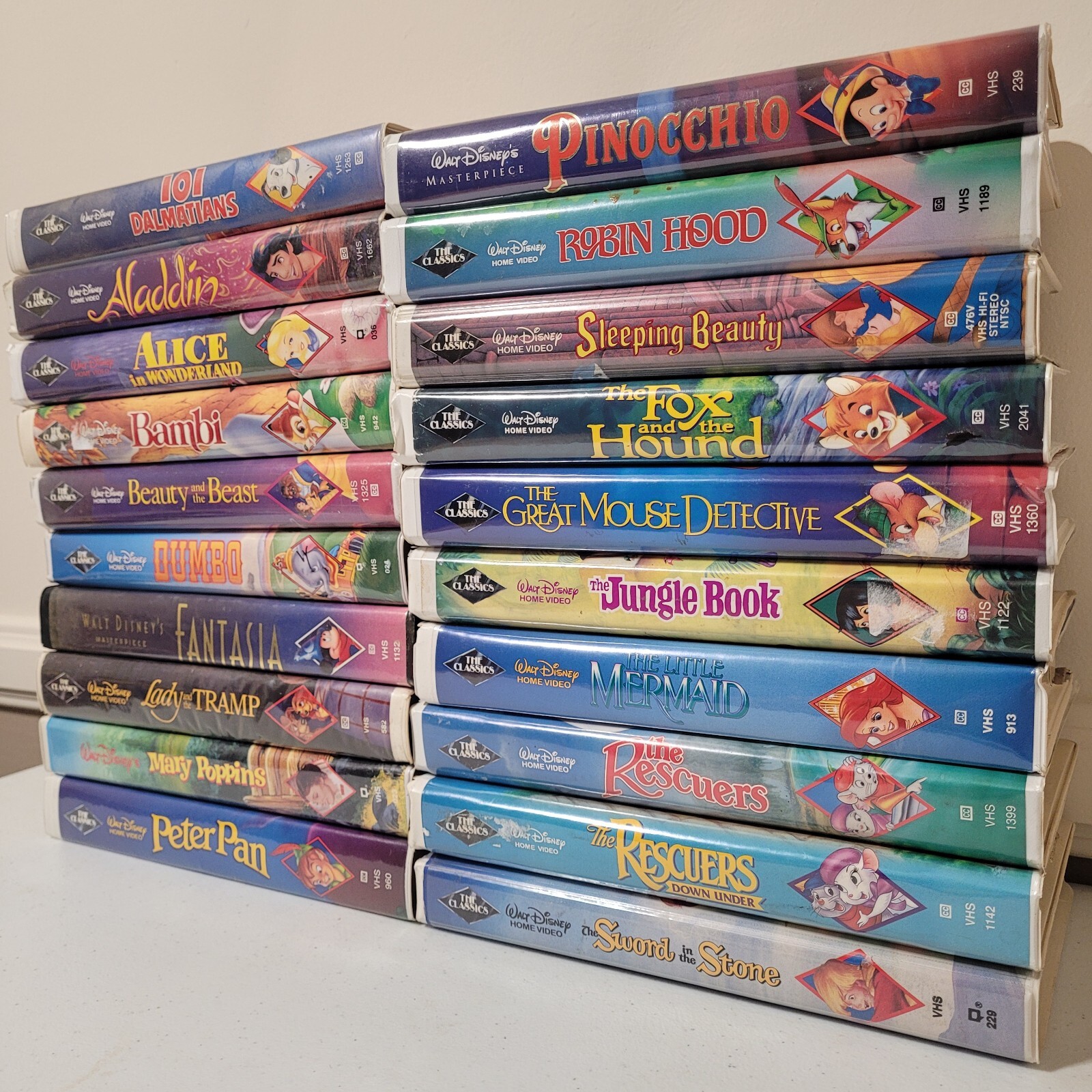 FULL 20-Piece Disney VHS Black Diamond Collection Lot 💝 CHARITY AUCTION ...