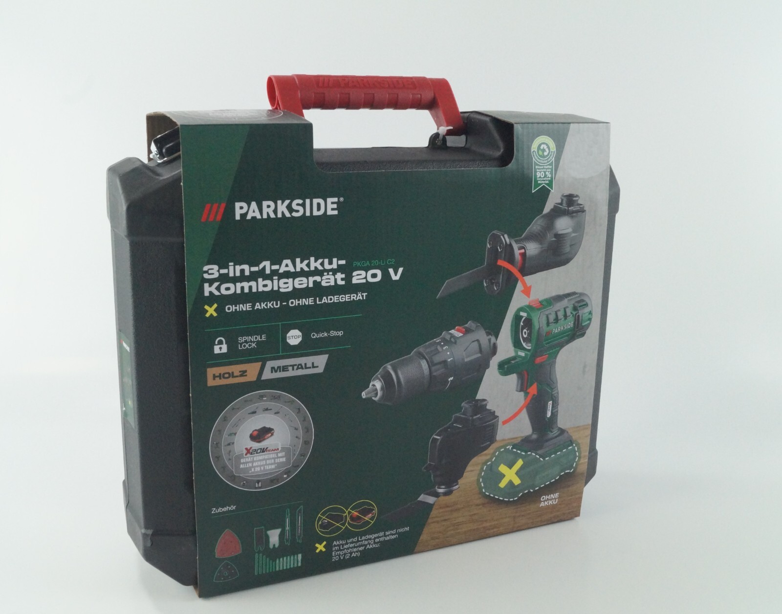 PARKSIDE 20V Kombigerät 3 in 1 Akkuschrauber-Kombi OHNE Akku und ...