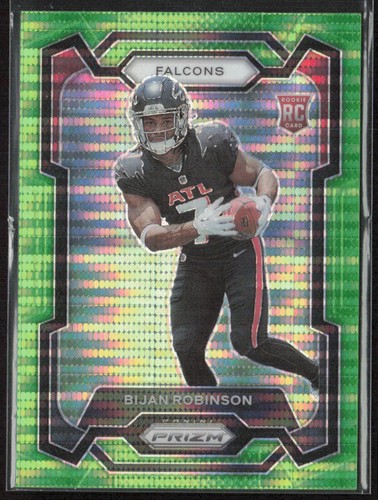 2023 Panini Prizm #305 Bijan Robinson Neon Green Pulsar | eBay