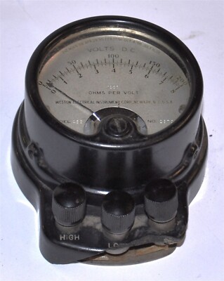 WESTON ELECTRICAL MODEL 489 DC VOLTMETER 0-200V 1000 OHM/VOLT CRACK ...