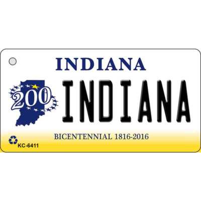 Indiana State License Plate Tag Novelty Key Chain KC-6411 | eBay