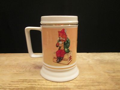 BEVO FOX Anheuser Busch Budweiser Beer Stein Large Handled Mug St Louis ...