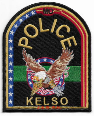 Kelso Police "Eagle", Missouri (4" x 5" size) shoulder police patch ...