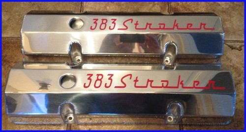 383 STROKER FABRICATED ALUMINIUM VALVE ROCKER COVERS SBC DRAG CHEV ...
