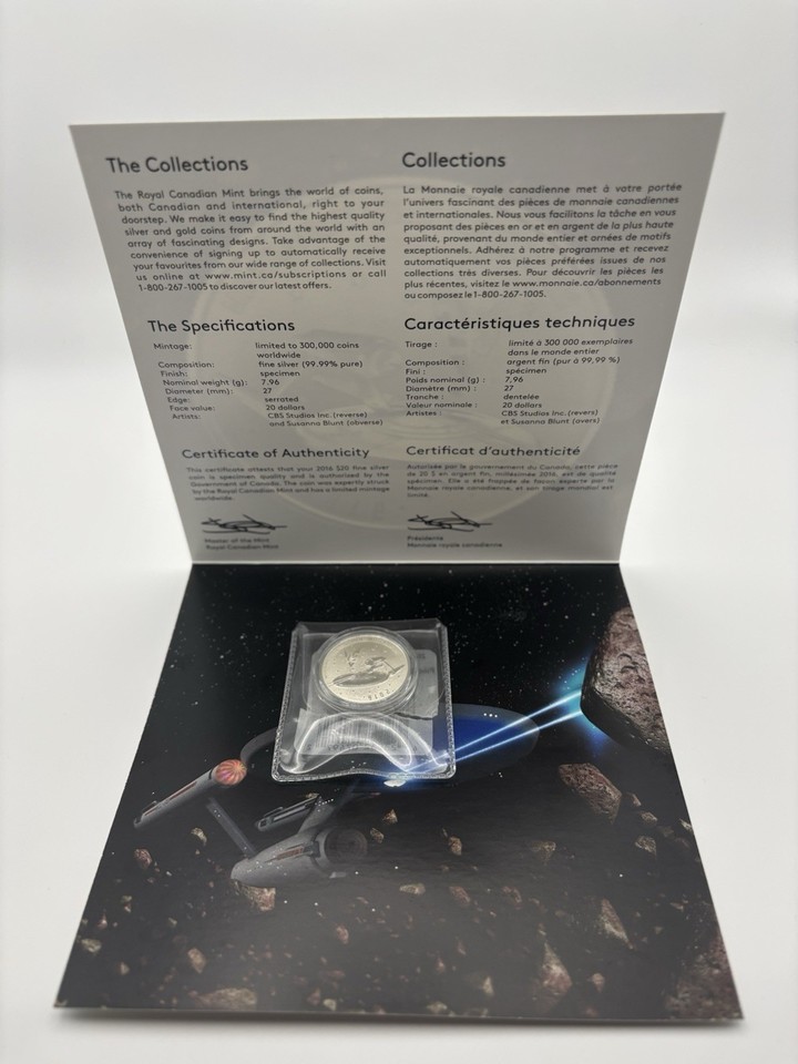 2016 RCM - Star Trek™: Enterprise Silver $20 Coin | eBay