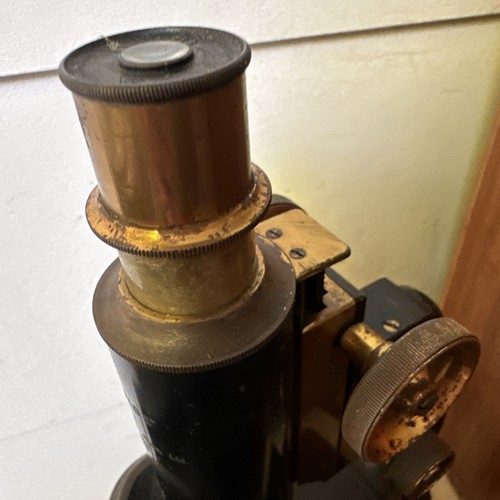 Vintage S. Watson & Sons London Brass 'Service' Microscope & Original ...