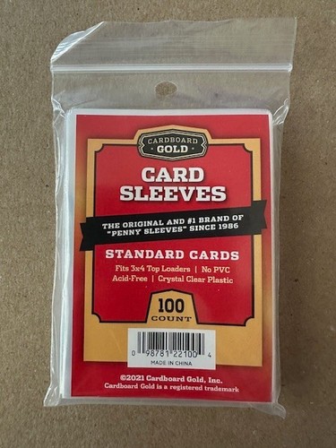500 Cardboard Gold Standard Cards Penny Sleeves (5 X 100 Count) Free ...
