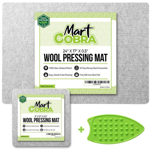 Wool Pressing Mat for Quilting 17 x 24, Wool Ironing Mat for Table Top ...