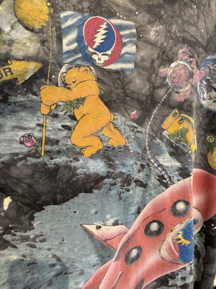 Vintage all Over Print Grateful Dead Moon Rocket Band Tee | eBay