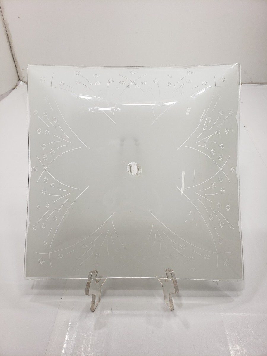 Patterned Square Glass Ceiling Light Rain Square Cluster Glass Tile