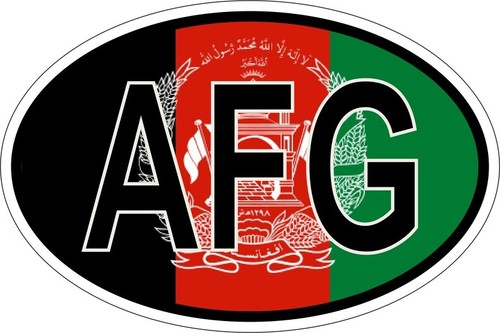 Sticker oval flag vinyl country code AFG afghanistan | eBay