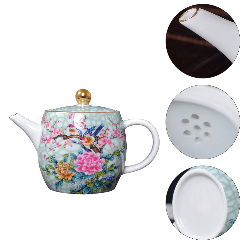 Ceramic Teapot Ceramics Office Chinese with Infuser Pitcher Lid | eBay
