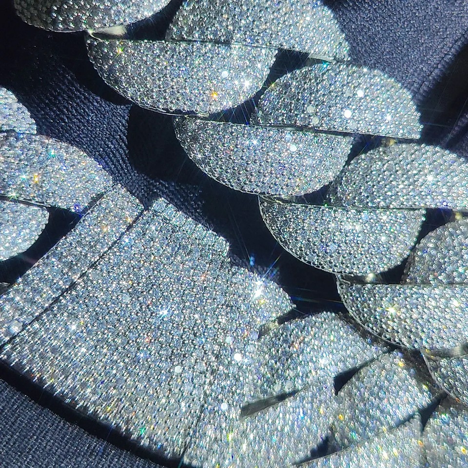 22mm Diamond Chain Men Bling Rapper Hip Hop Thick Cuban Link Necklace ...