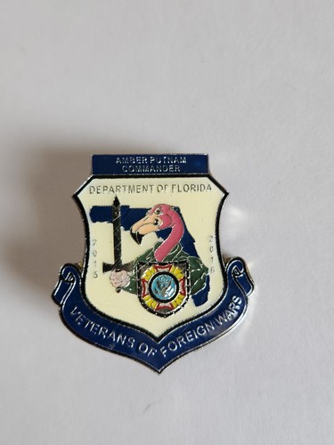 VFW Veterans of Foreign Wars 2015 Amber Putnam Commander Florida Lapel ...