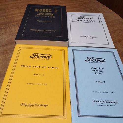 Model T Ford Service Manual, Manual, price list parts & body parts LOT ...