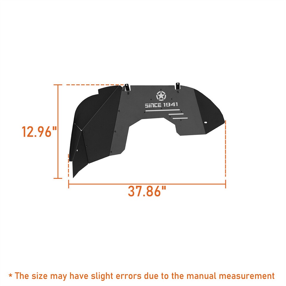 Front or Rear Inner Fender Liner Guard Fit 18-25 Jeep Wrangler JL ...