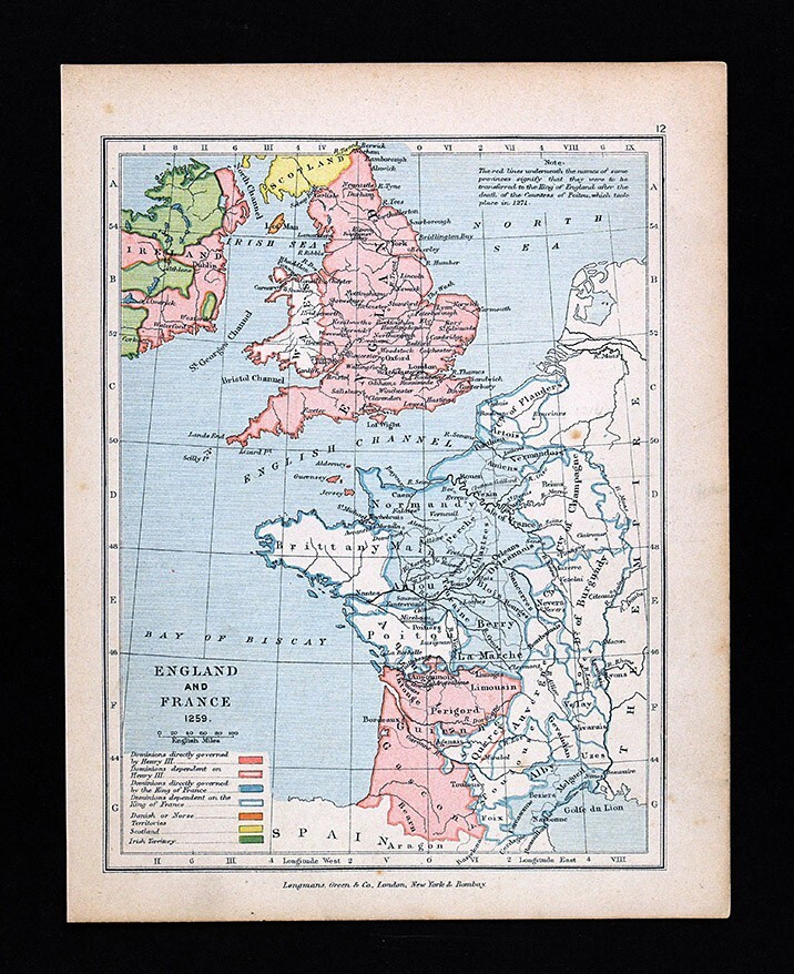 Map Of England And France Great Britain Basic Wall Map 2024