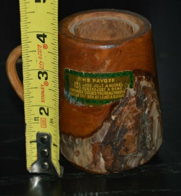 Vintage Mid Century Wooden Souvenir CUSS JAR w/ Original Litho The ...