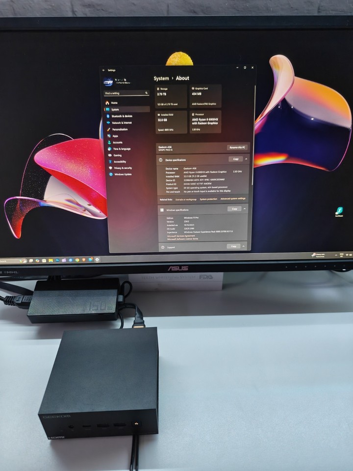 Geekom (Asus) AS6 Mini PC AMD Ryzen 9 6900HX CPU, 32GB RAM, 3TB Storage ...