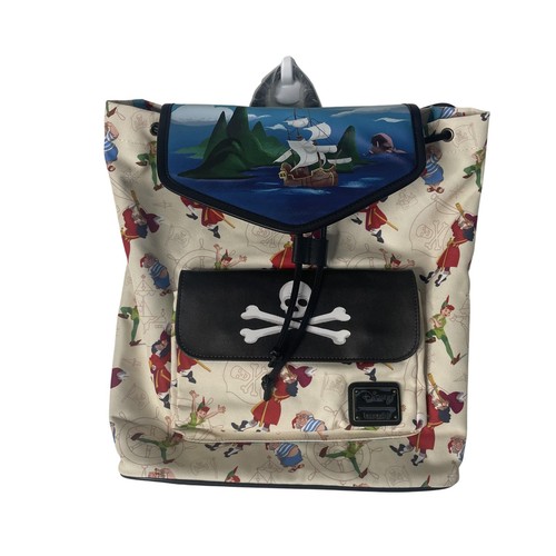 Loungefly Disney Captain Hook Skull Backpack Peter Pan Faux Leather ...