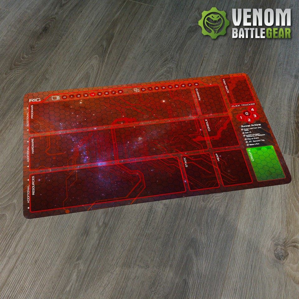 Android Netrunner LCG Playmats Corp & Runner RED/BLUE set Fabric Rubber ...