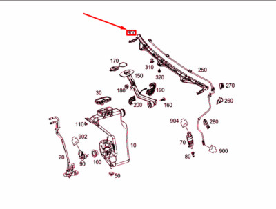 MERCEDES-BENZ C W205 Washer System Molding Cover A2058690007 NEW ...