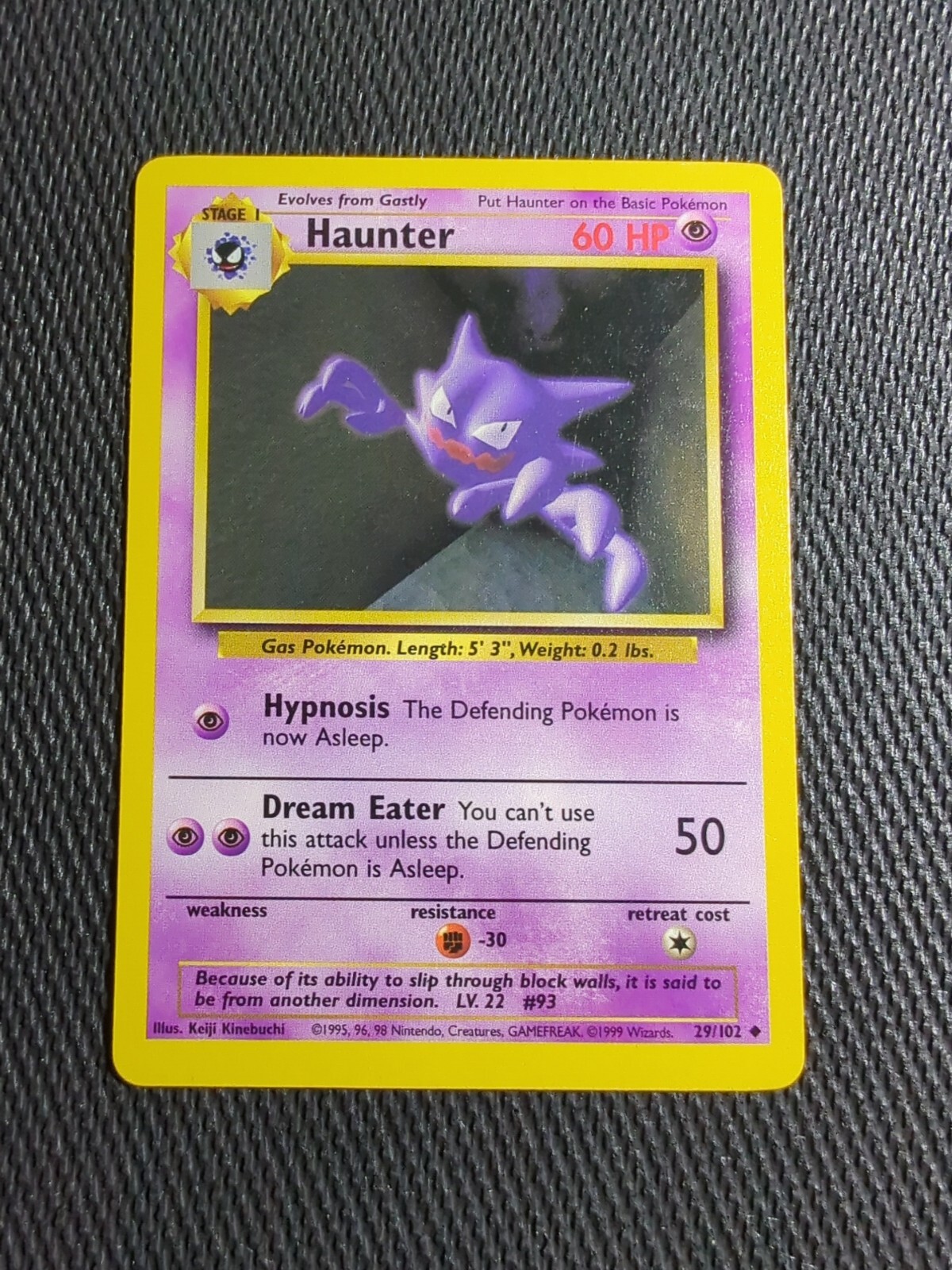 Pokémon TCG Haunter Base Set 29/102 Regular Unlimited Uncommon | eBay
