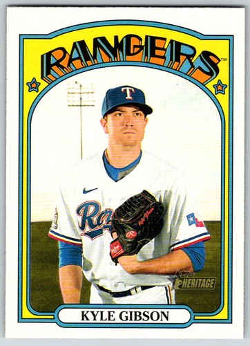 2021 TOPPS HERITAGE KYLE GIBSON TEXAS RANGERS #224 | eBay
