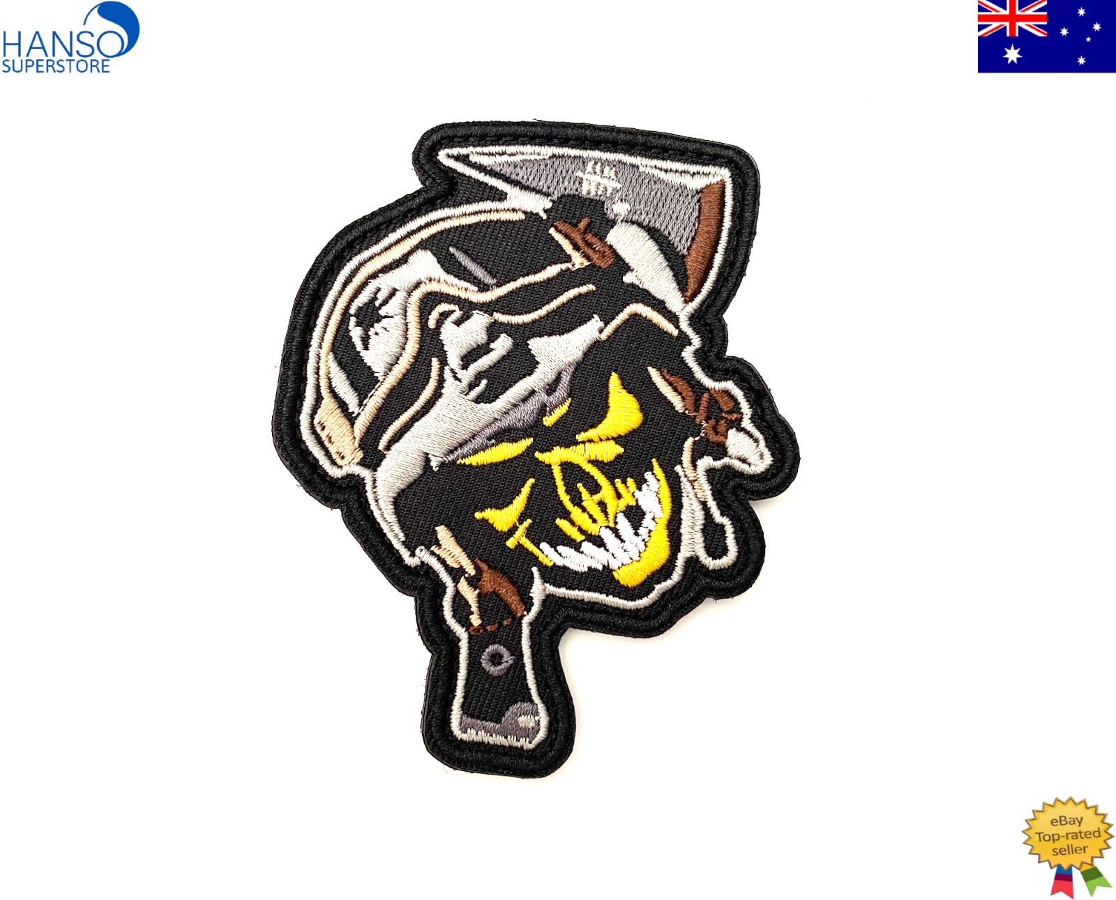 Australia Aussie Digger Skull & Tomahawk Hook & Loop Military Combat ...