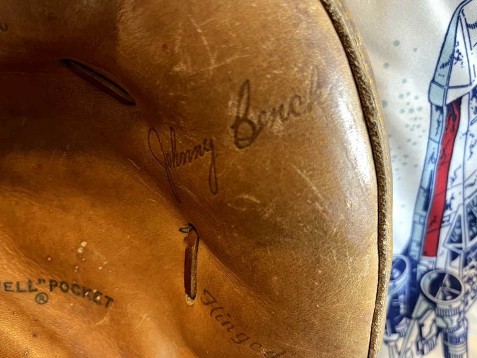 Vintage Johnny Bench Rawlings RL 10 Catchers Mitt Glove Fastback Pro ...