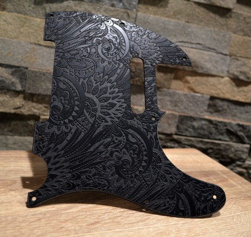 Black Psychedelic Paisley Textured Pickguard Fender Telecaster ...