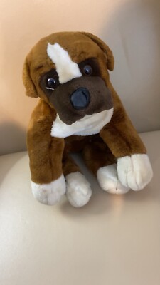 Plush Dog Kids Preferred Boxer Dog Stuff Animal Brown White 18 ...