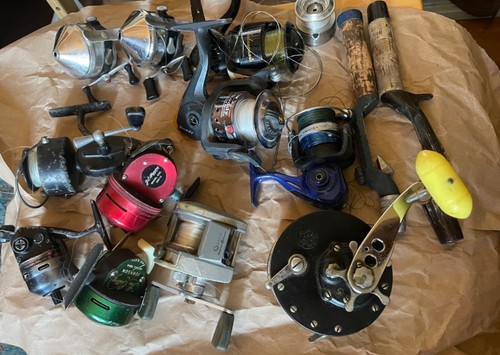 Fishing Gear, some vintage reels Used shakespeare, model 100a - Spare ...