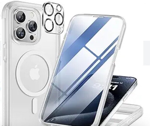 Clear Open Box iPhone 15 Pro Miracase 360 Coverage With Camera Coverage | eBay