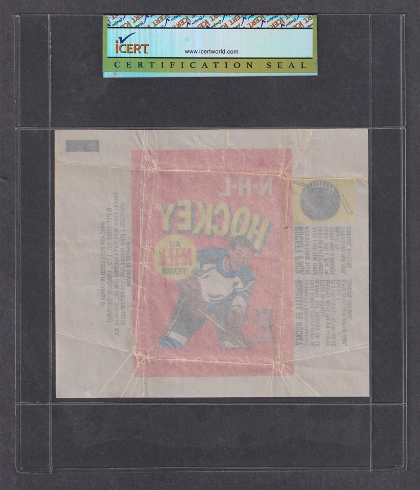 1966-67 Topps Hockey Wax Wrapper Pack ICert Certified VG-EX 4 Bobby Orr ...