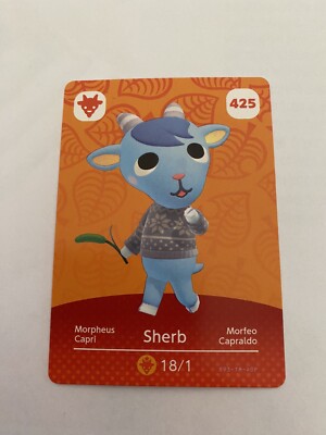 425 SHERB Animal Crossing Amiibo Card Authentic ACNH | eBay Australia