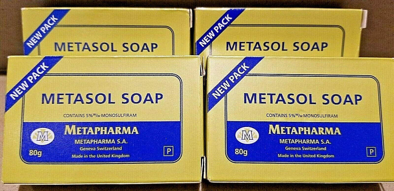 (4 Pack) Metasol Soap For Minor Skin Rash Eczema, 80 g./Jabon Metasol ...