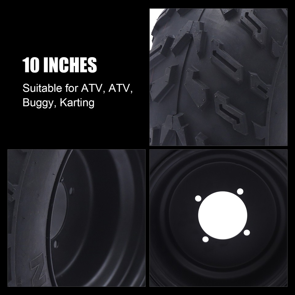 22x10-10 10" Tire with Rim Wheel 200cc 250 cc ATV QUAD BUGGY Go Kart ...
