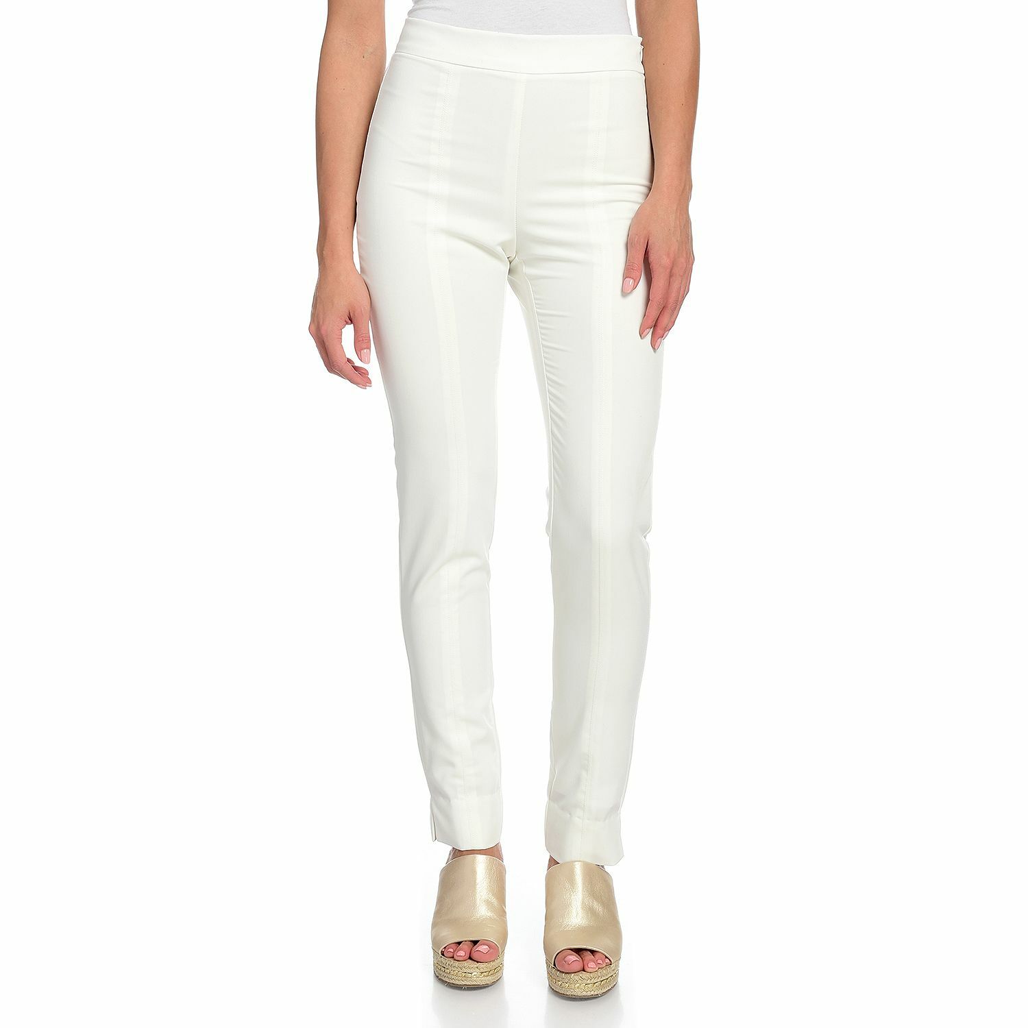 Studio Nouveau Women's Side Zipper Pants Casual Slant Pockets Pants ...