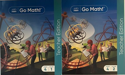 4th Grade 4 Go Math 2023 Teacher Edition Set Volume 1 & 2 | eBay