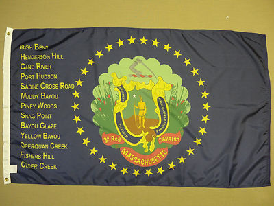 3rd Massachusetts Cavalry Historical Indoor Outdoor Dyed Nylon Flag 3 ...