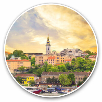 2 x Vinyl Stickers 25cm - Sava River Serbia Belgrade Travel City Cool ...