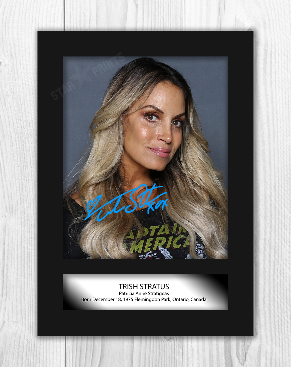 Trish Stratus WWE A4 reproduction autograph poster Choice of frame | eBay