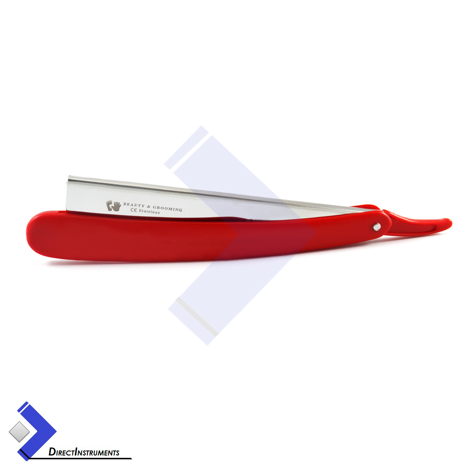 Barber Hair Shaving Razor Red Color Handle Straight Edge Men Cut Throat ...