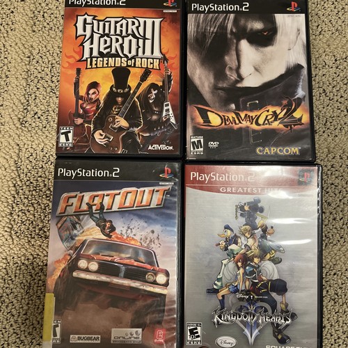 PS2 EMPTY CASES w Manuals PlayStation 2 Guitar Hero, Flat Out, Devil ...