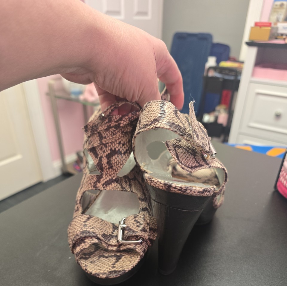 Torrid Open Toe Women's Size 12 Snake Skin Looking High Heels Never ...