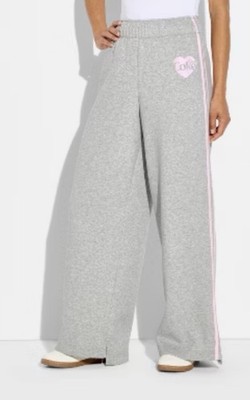 NWT Diet Coke x Target Sz Small Gray Bow Graphic Wide Leg Sweatpants | eBay
