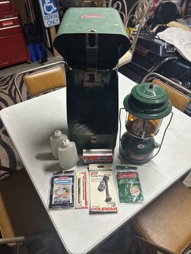 Vintage Coleman 220H195 Double Mantle Lantern W/ Repair Kits And ...