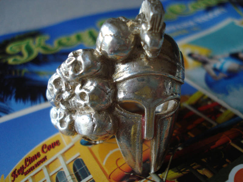 SKULL SPARTAN TROJAN WARRIOR GLADIATOR HELMET CUSTOM SILVER FIGHTER ...