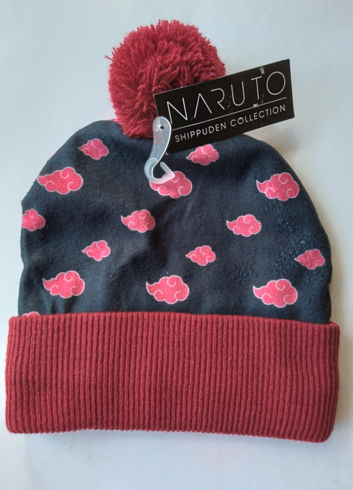 Naruto Shippuden Itachi Akatsuki Shinobi Cloud Cuffed Pom Beanie Youth ...